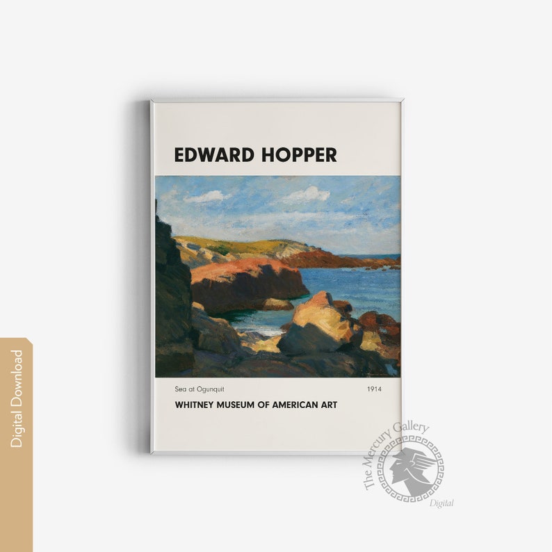 Edward Hopper 'sea at Ogunquit' Vintage Poster (digital Download) - Etsy