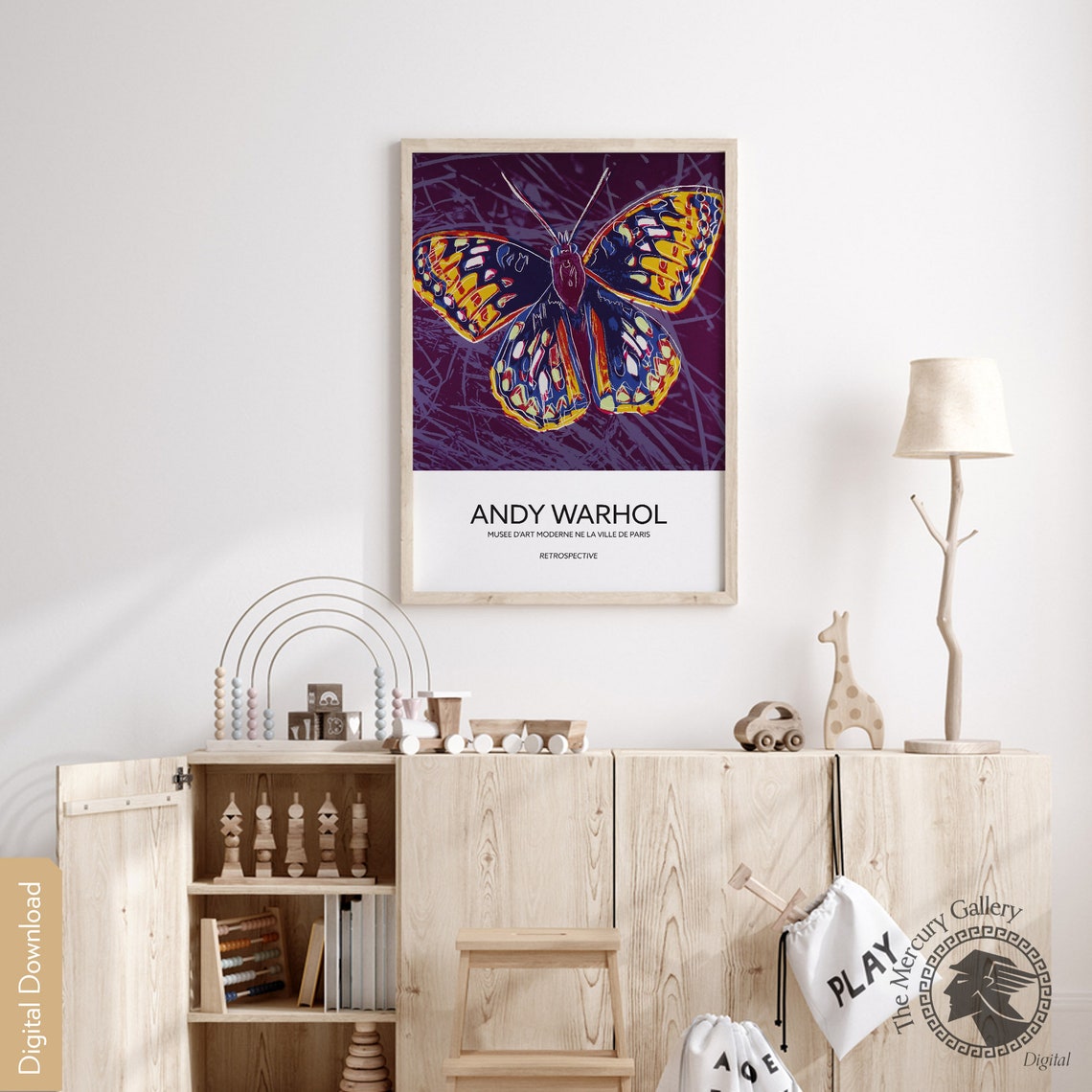 Andy Warhol Butterfly Andy Warhol Art Print Warhol Pop Art - Etsy