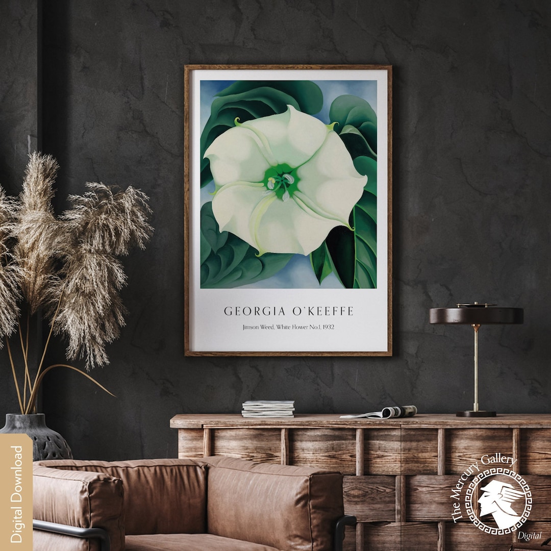Georgia O’keeffe Poster, Jimson Weed, White Flower No:1 - 1932 ...
