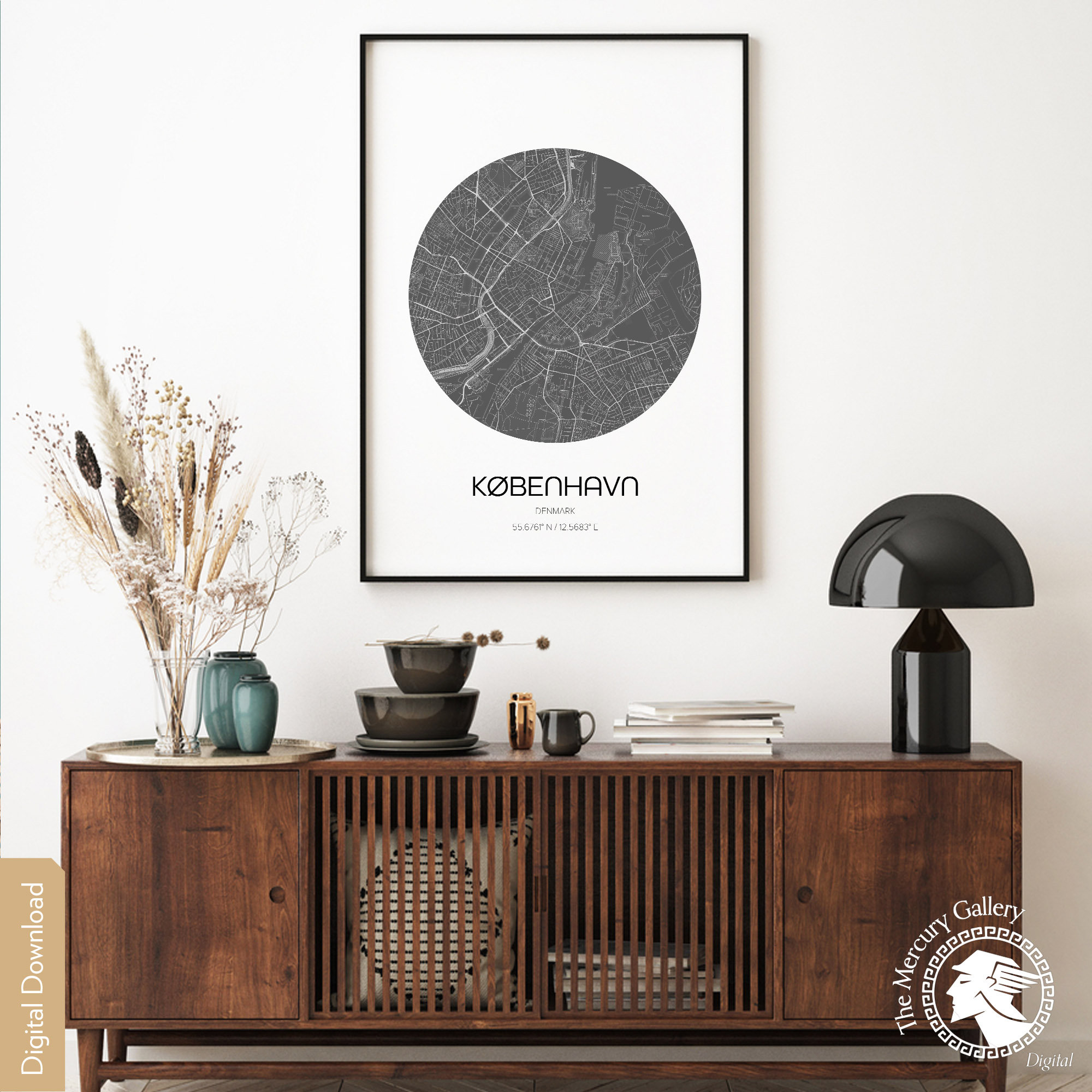 Kobenhavn Map Prints World City Map Map Poster Beedroom - Etsy