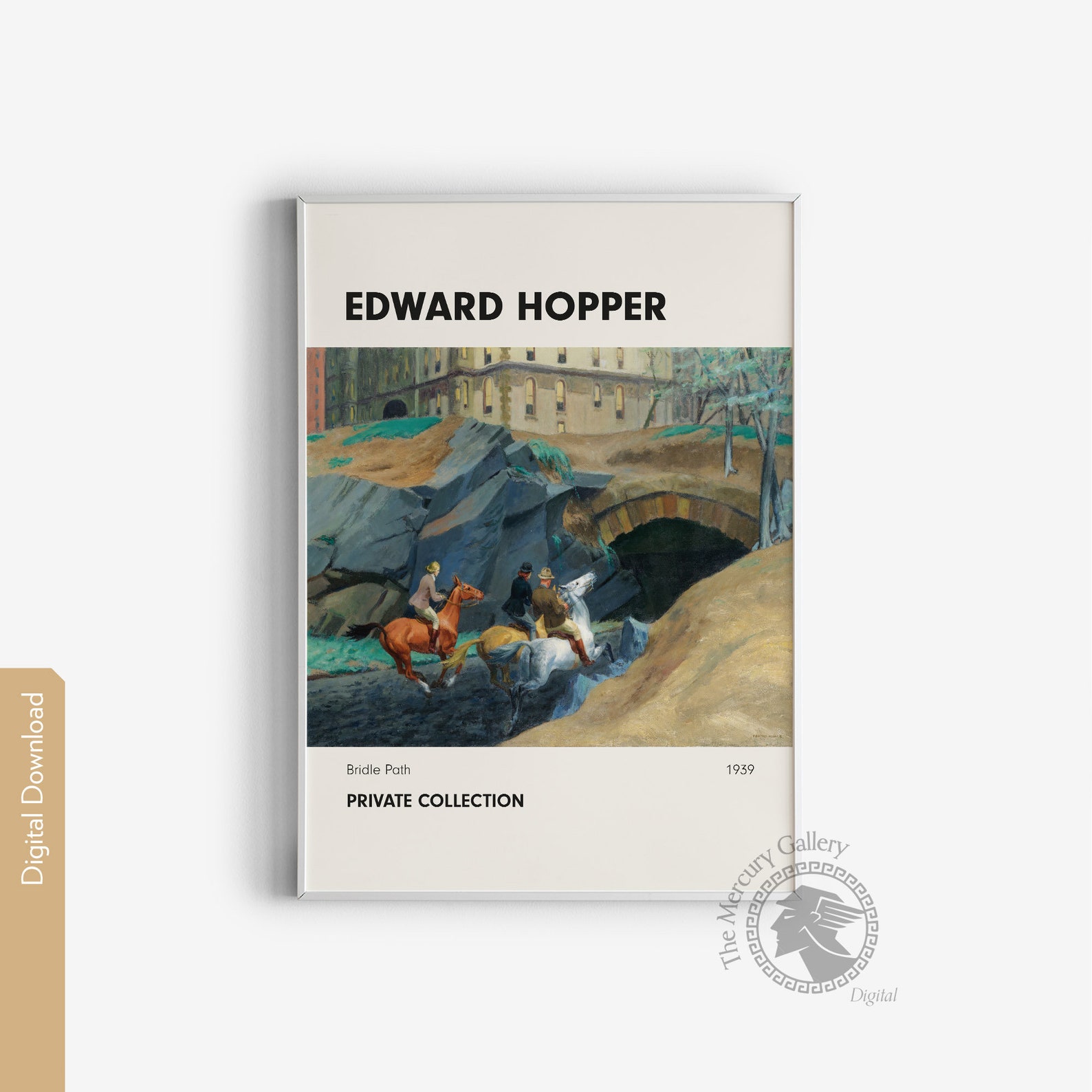 Edward Hopper Vintage Poster, Bridle Path, New York City - Central Park ...