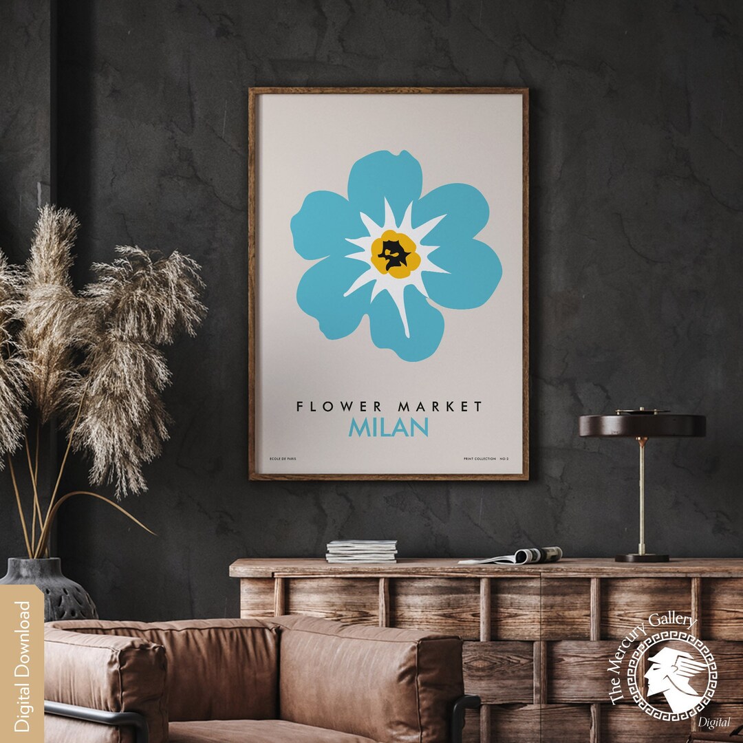 Flower Market Milan, Flower Shop Decor, Modern Floral Artworks ...