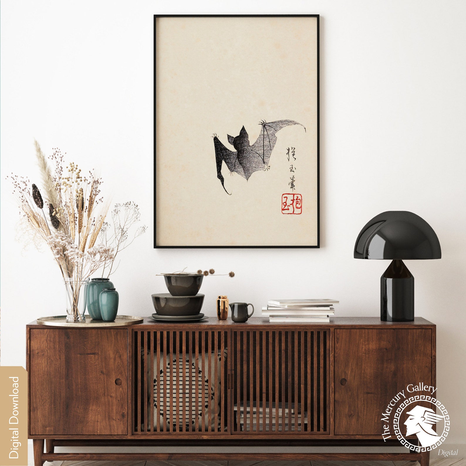 Japanese Bat Woodblock Print, Asian Wall Art (digital Download) - Etsy