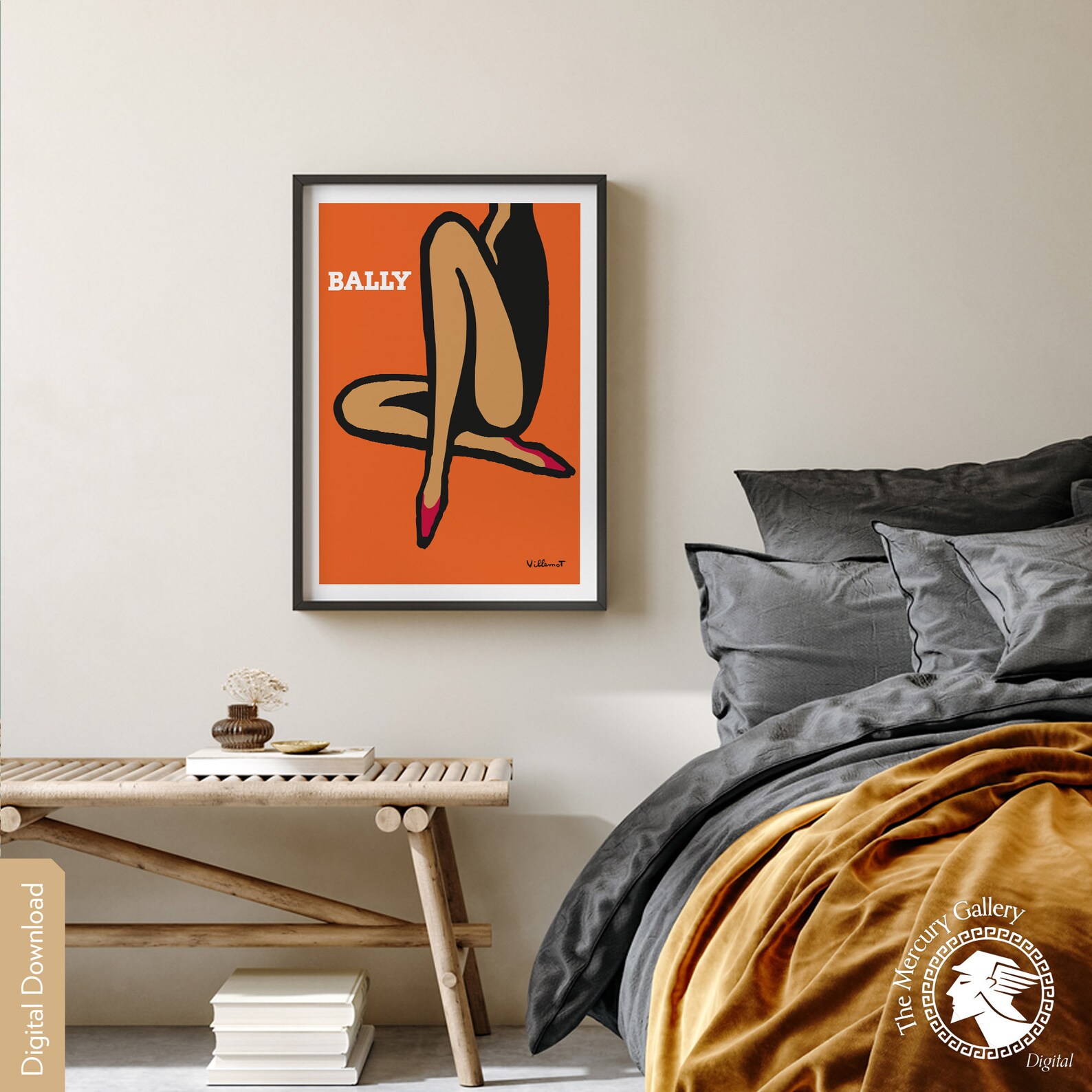 Bally Legs Woman Art Poster, Orange Print (digital Download) - Etsy