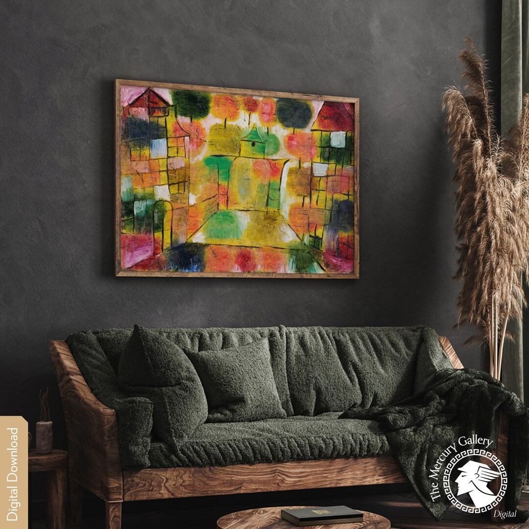 Paul Klee Print, Tree and Architecture-rhythms (1920), Colorful Decor ...