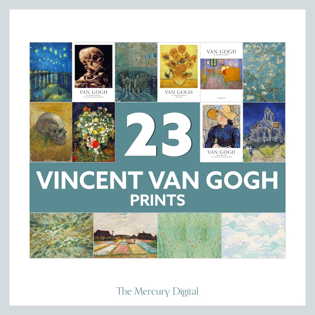23 Vincent Van Gogh Wall Art Digital Prints Set, Eclectic Home Decor ...
