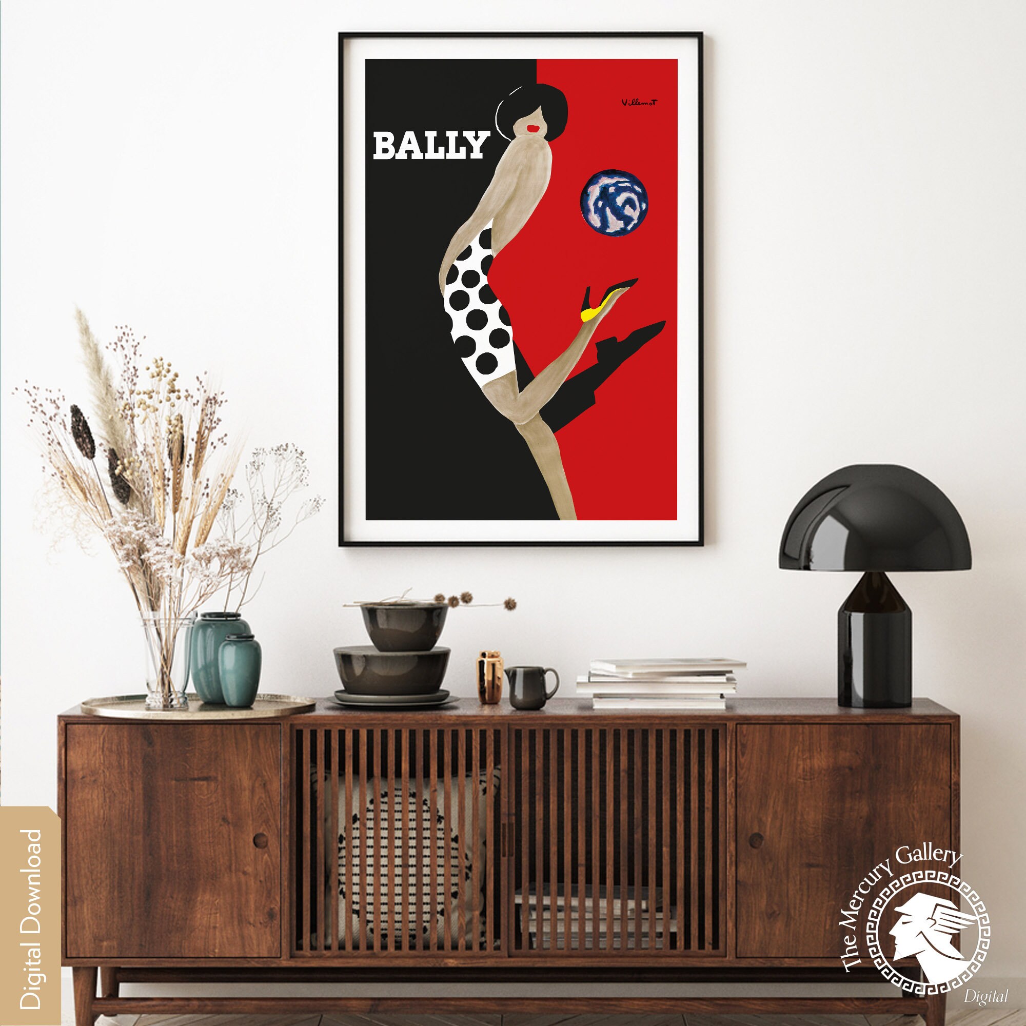 Bernard Villemot Poster Bally Diptyque Man Poster Vintage - Etsy Australia
