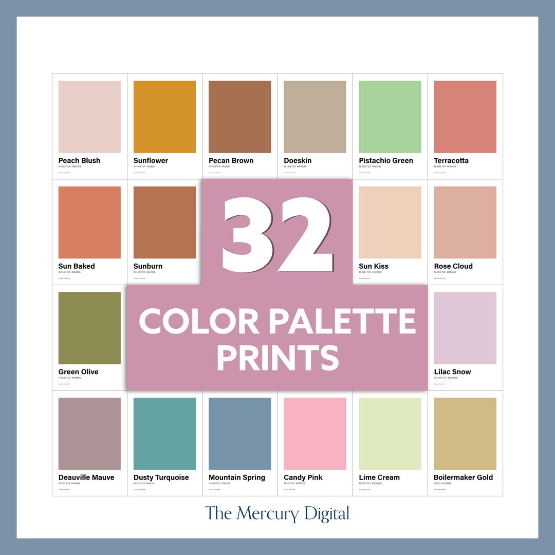 Bundle Color Palatte Posters, Inspired Motivational Palette Bundle ...