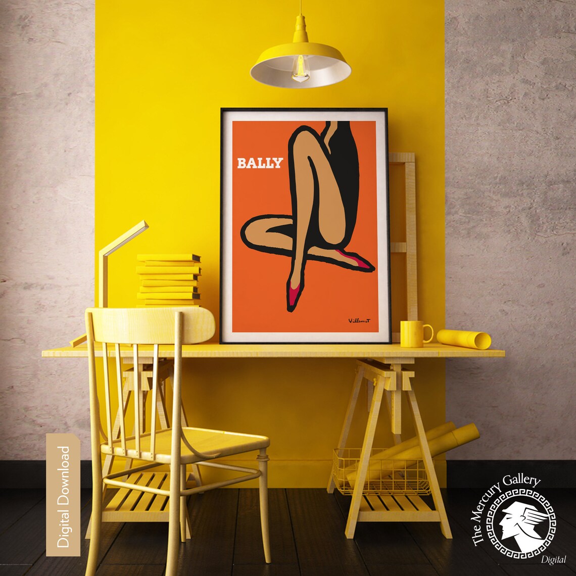 Bally Legs Woman Art Poster, Orange Print (digital Download) - Etsy