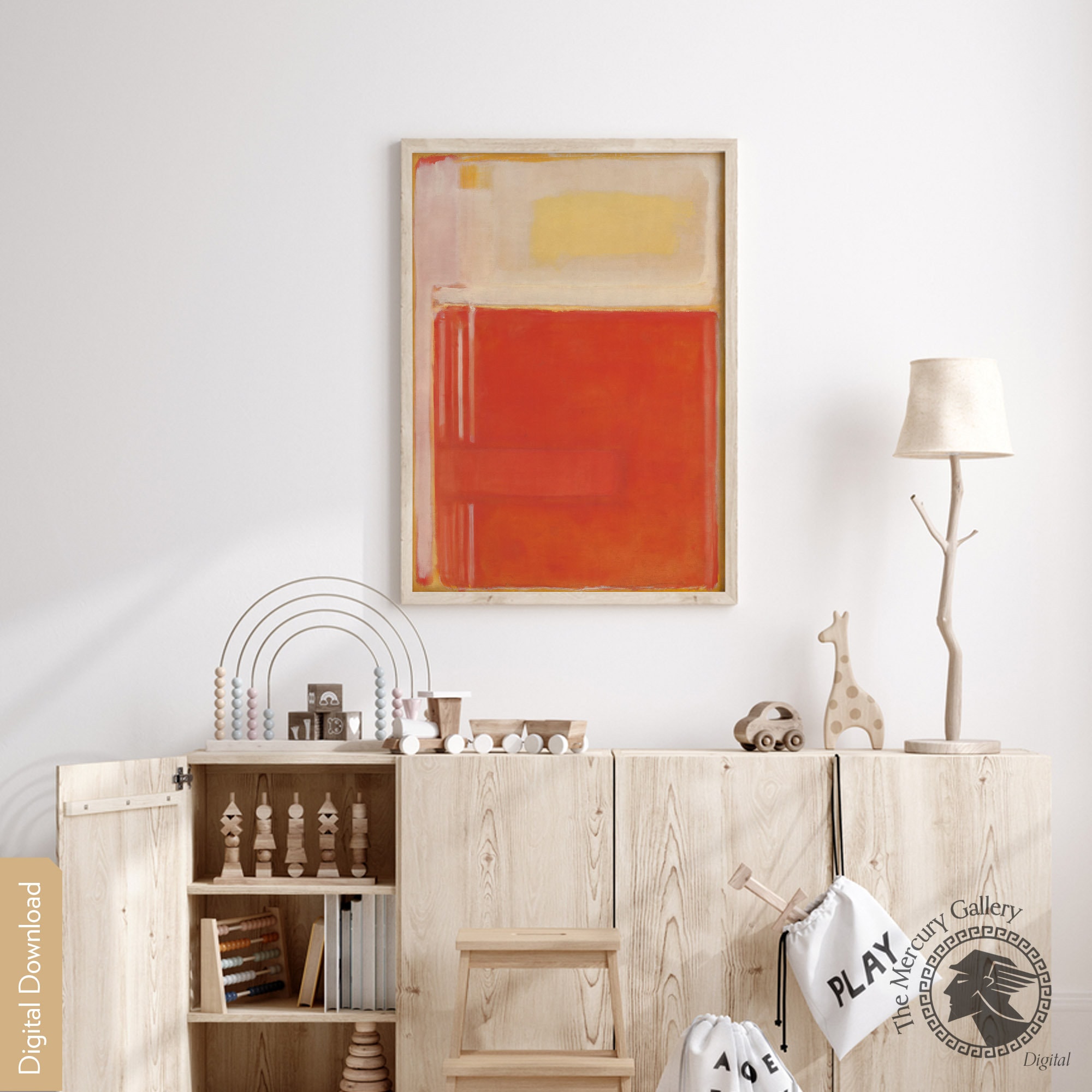 Mark Rothko Exhibition Poster, Beige and Orange Abstract Wall Art ...