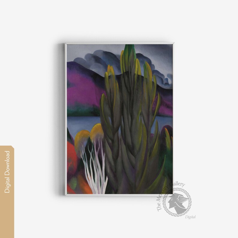 Georgia O'keeffe, Lake George With White Birch Trees - 1921, Flower ...