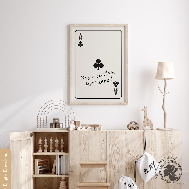 Personalized Ace Card Print, Custom Wall Art (digital Download) - Etsy