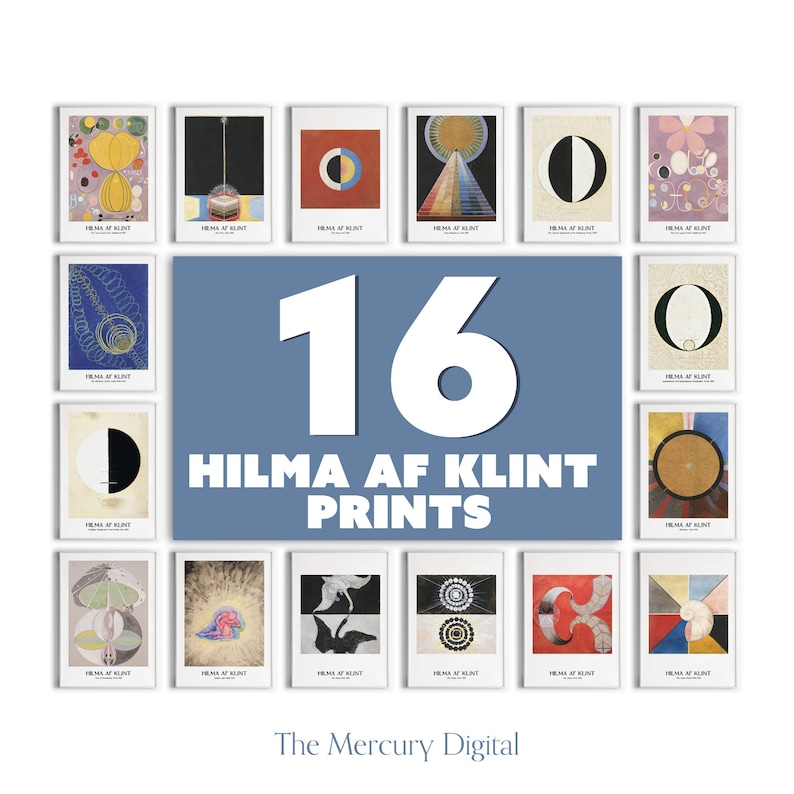 Hilma Af Klint Abstract Art Prints, Gallery Wall Set (digital Download ...