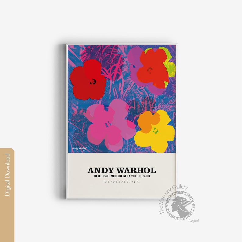 Andy Warhol Flower Exhibition Poster Andy Warhol Flower Pop - Etsy