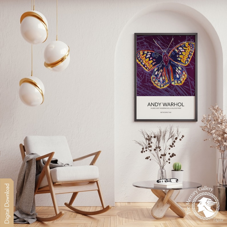 Andy Warhol Butterfly Andy Warhol Art Print Warhol Pop Art - Etsy