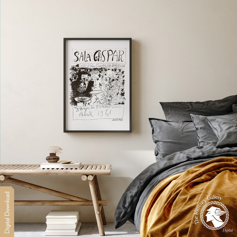 Picasso Sala Gaspar Poster, Barcelona Grafik-Druck (Digital Download ...