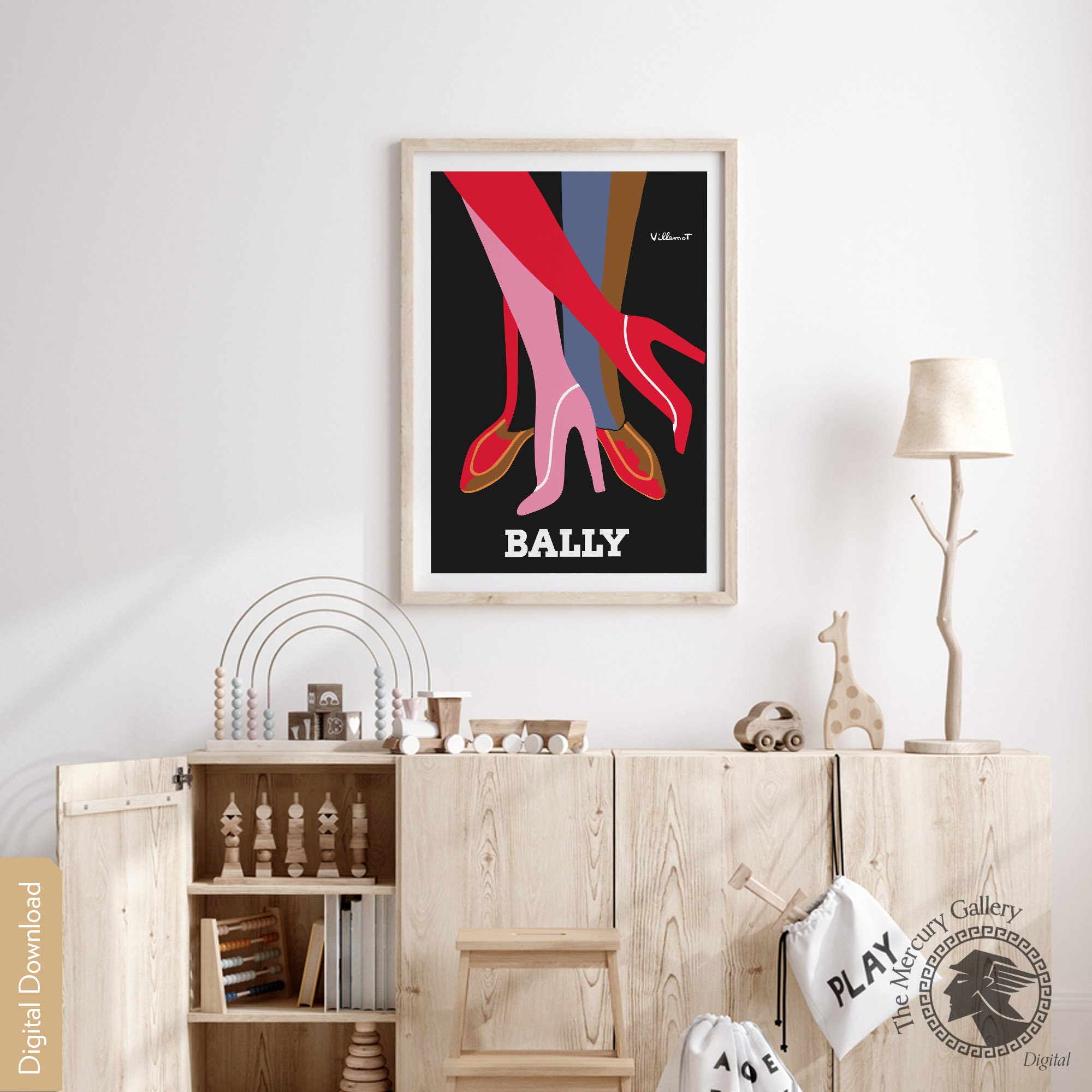 Vintage Bally Legs Woman Shoes Poster Villemot Vintage Wall - Etsy ...