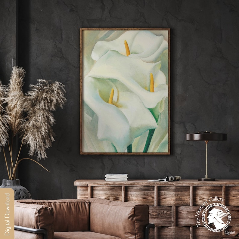 Georgia Okeeffe Art Poster Calla Lilies III 1924 Abstract - Etsy