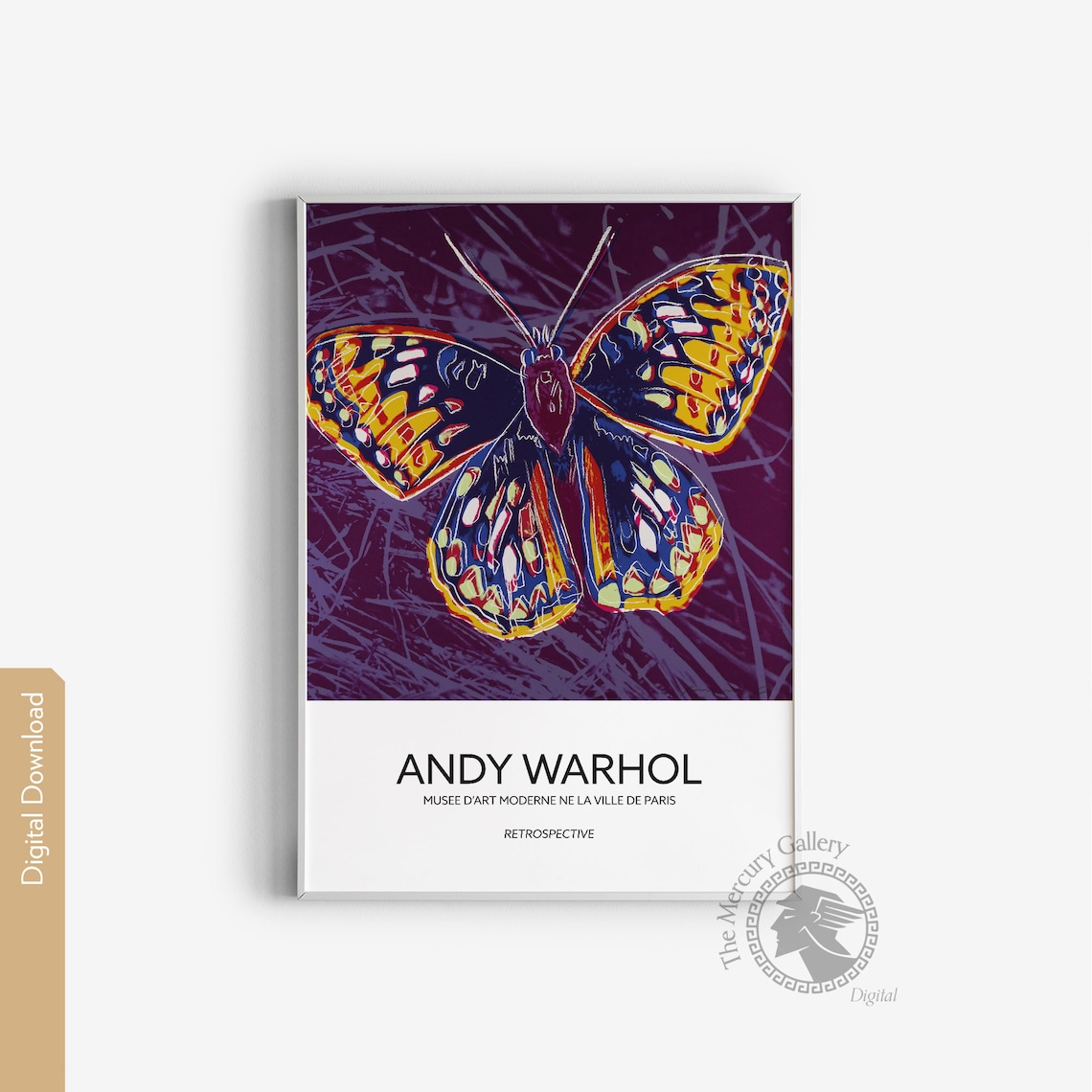 Andy Warhol Butterfly Andy Warhol Art Print Warhol Pop Art - Etsy