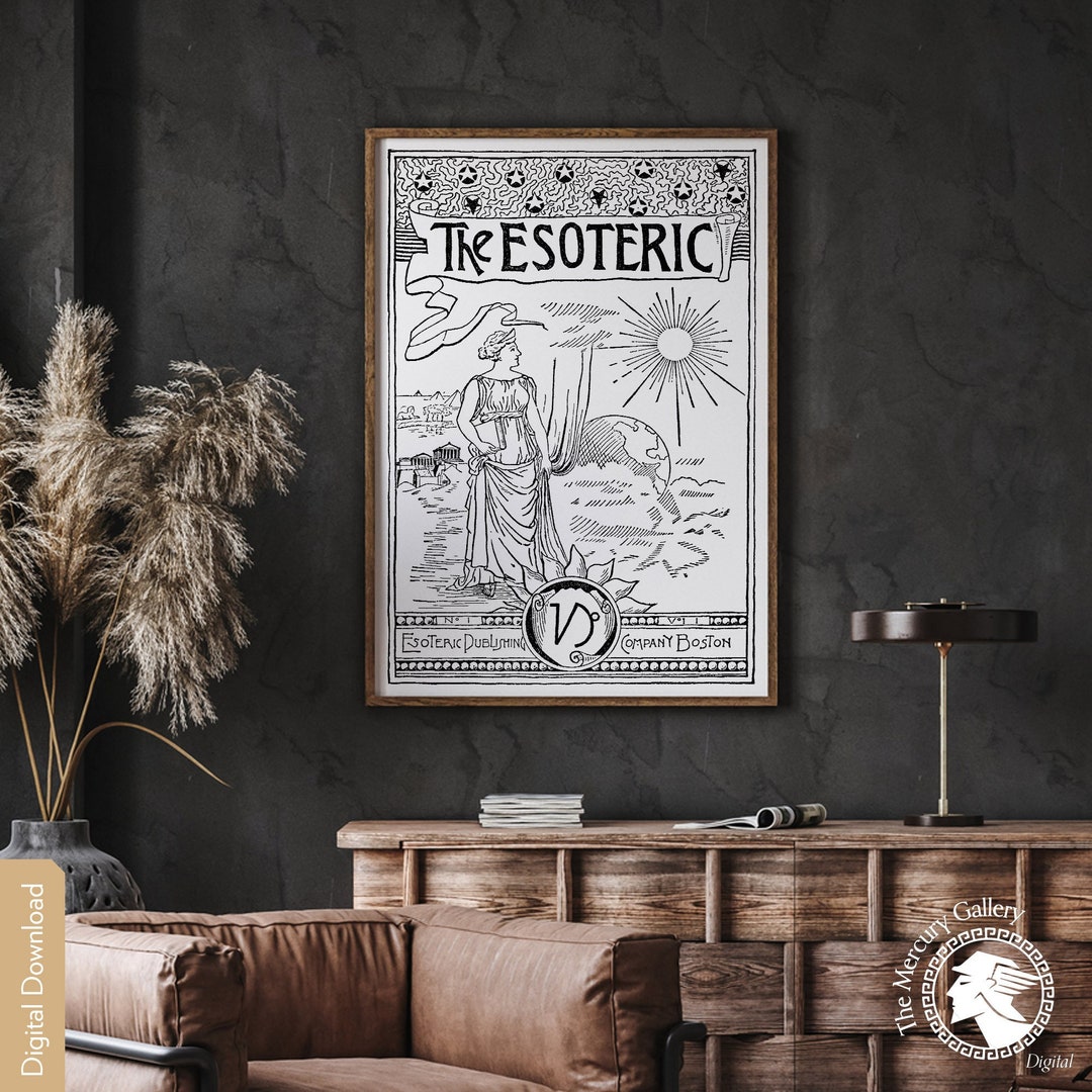 Vintage Esoteric Woman Portrait Print, Occultism Wall Art (digital ...