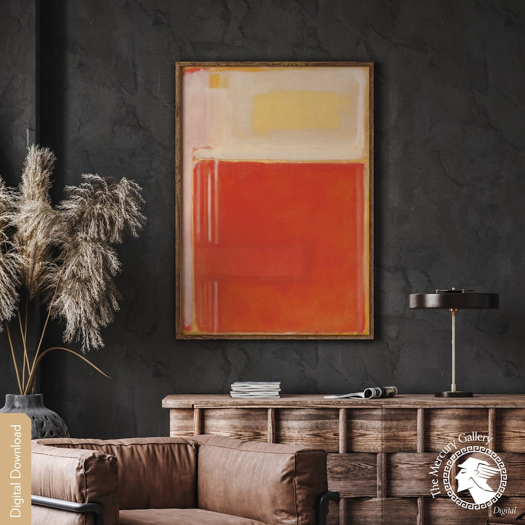 Mark Rothko Poster Print, Beige and Orange Wall Art, A Exhibition Print ...