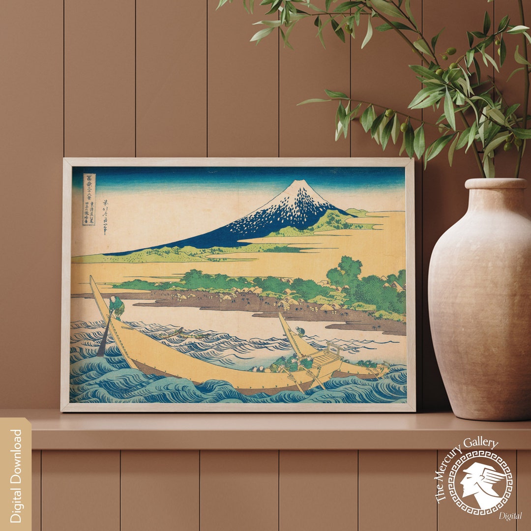 Katsuhika Hokusai Poster, Fine Wind, Clear Morning, Japanese Vintage ...