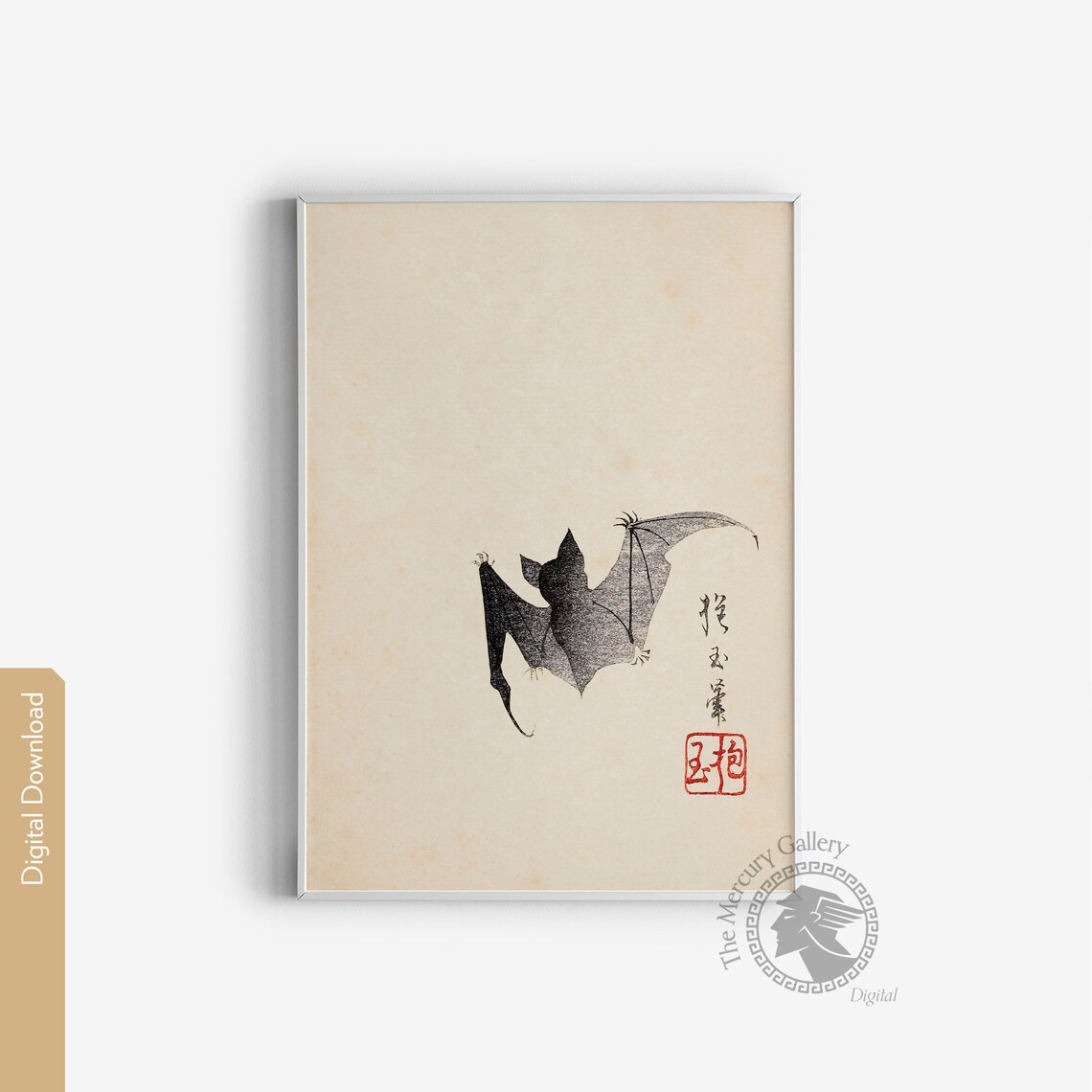 Japanese Bat Woodblock Print, Asian Wall Art (digital Download) - Etsy