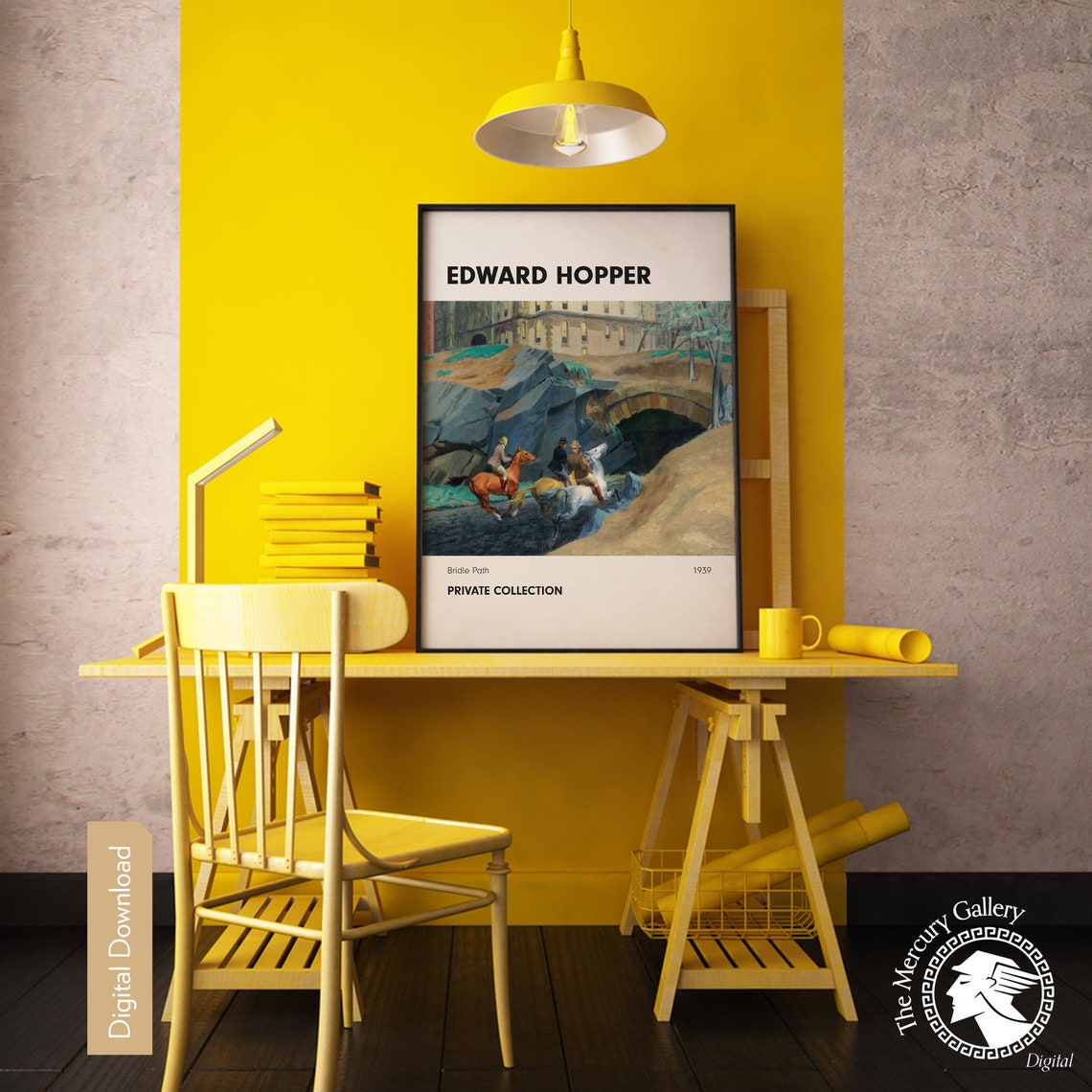 Edward Hopper Vintage Poster, Bridle Path, New York City - Central Park ...