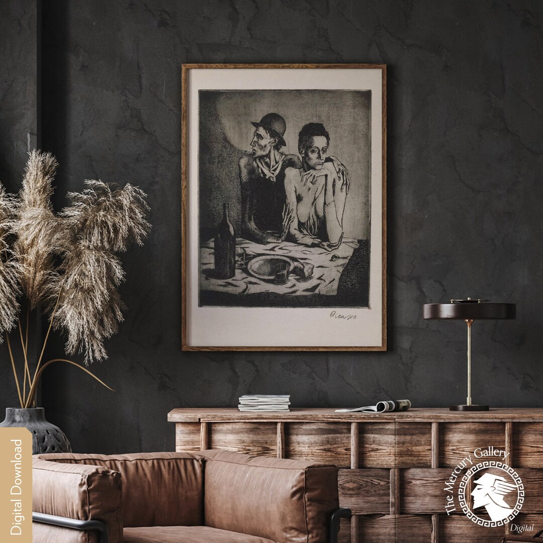 Picasso Le Repas Frugal Print, Paris 1904, Surrealist Wall Art (digital ...