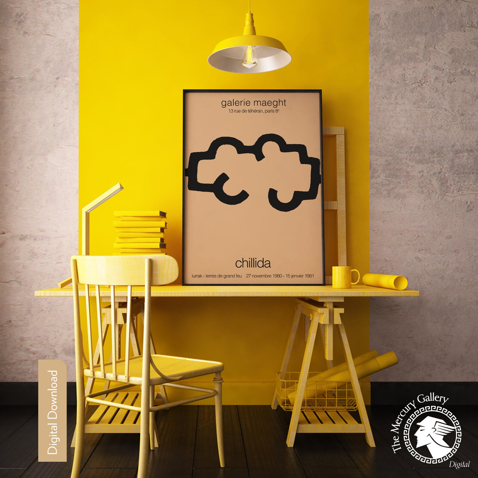 Galerie Maeght Exhibition Poster Eduardo Chillida Painting - Etsy