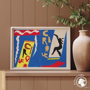 Henri Matisse the Circus Art Print, Colorful Exhibition Poster (digital ...