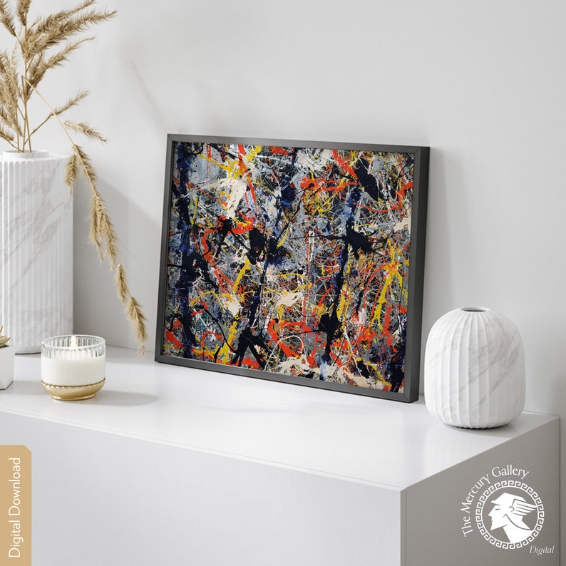 Jackson Pollock Art Exhibition Poster Abstract Wall Art - Etsy
