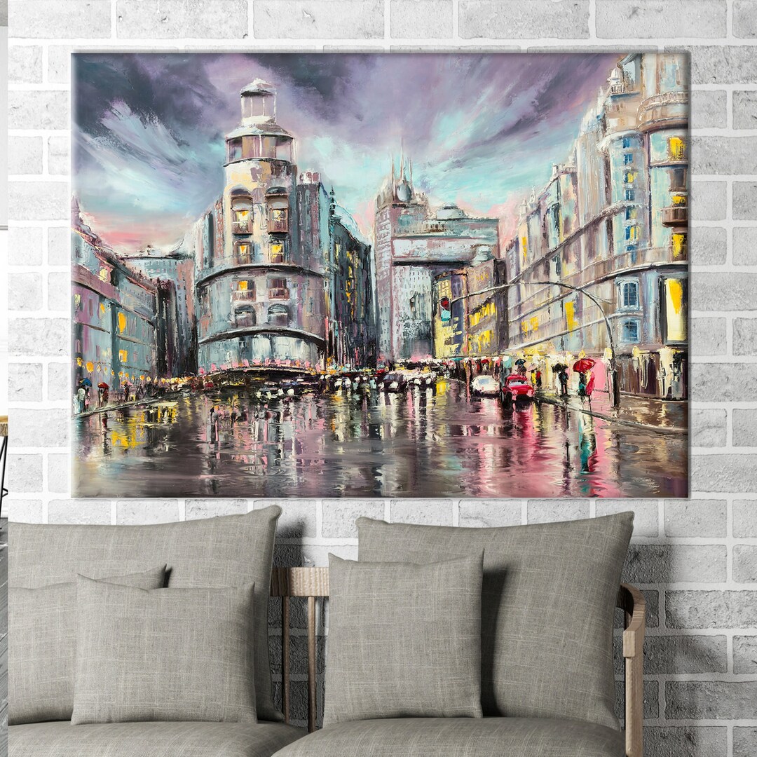 Madrid Gran via Wall Art City Landscape Poster Landscape - Etsy