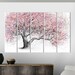 Pink Tree Painting Print, Modern Tree Printed, Pink Tree Printed ...