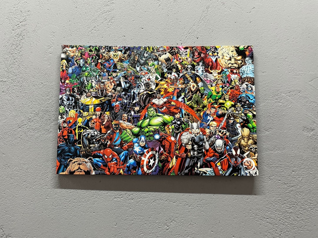 Marvel Heroes, Kids Art Canvas, Super Heros Canvas, Boy Room Wall Decor ...
