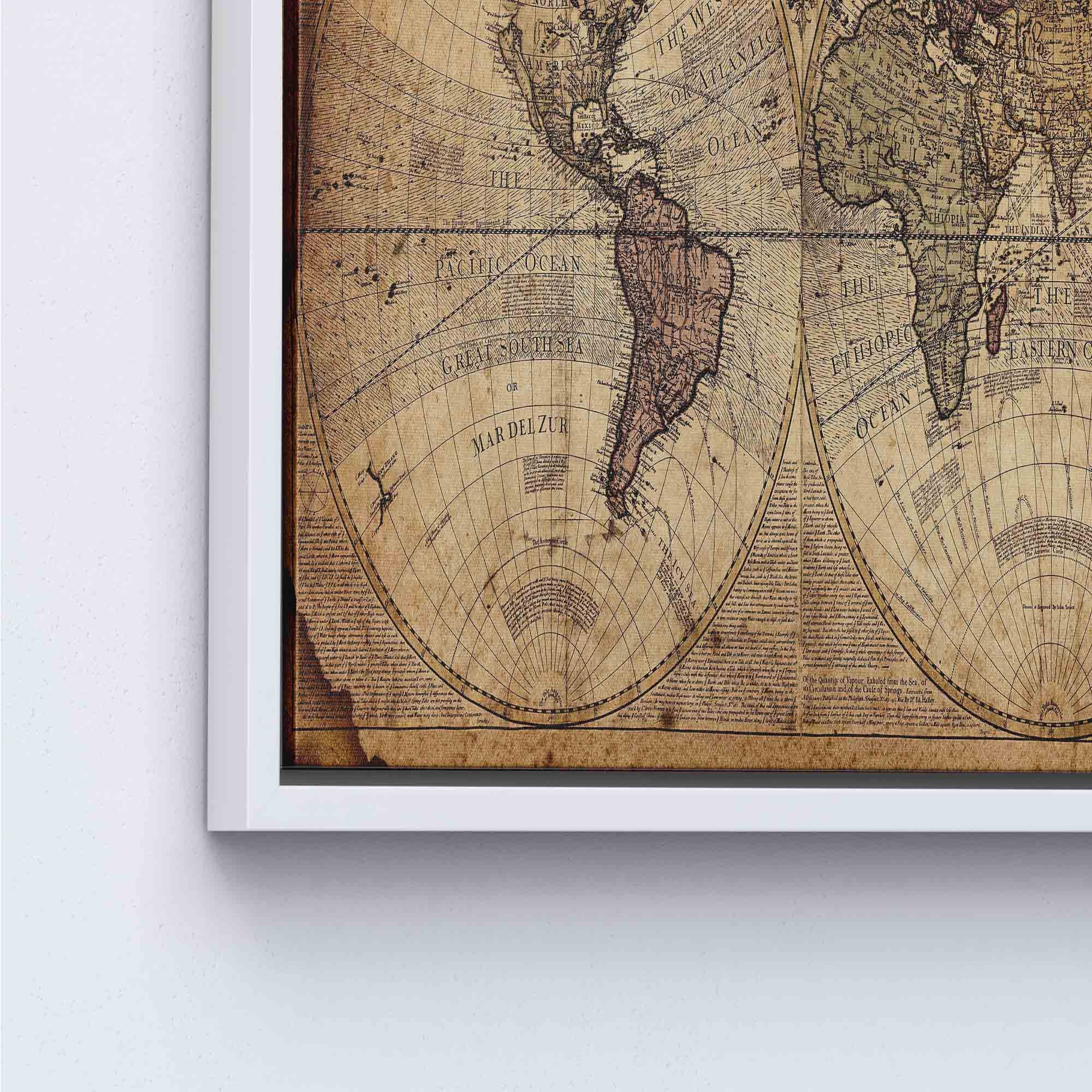 Old World Map, Vintage World Map Canvas Art, Old World Map Art Canvas ...