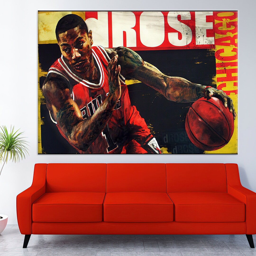 Derrick Rose Poster Basketball Player Artwork Man Cave - Etsy