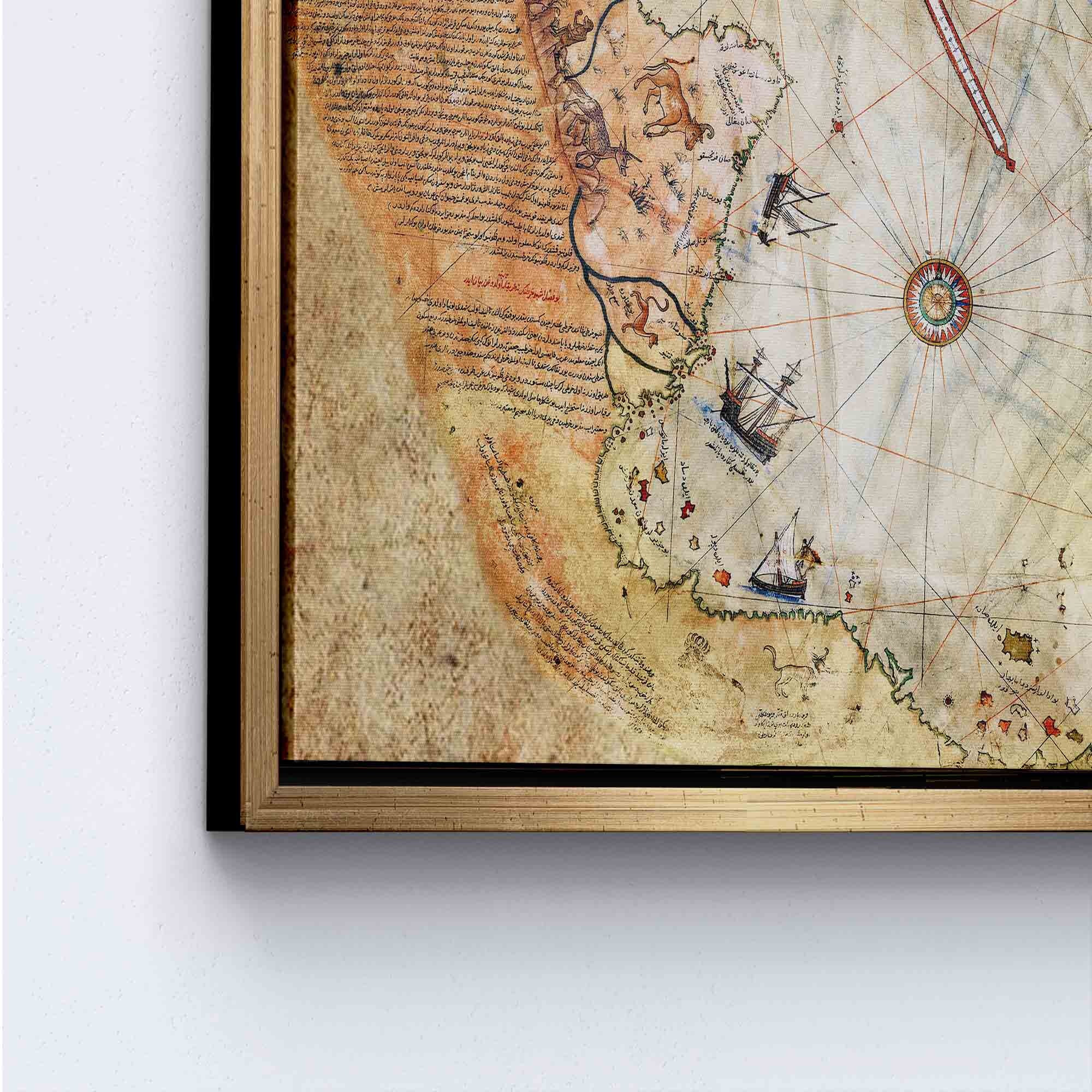 Piri Reis Map Antique Map Poster Piri Reis Art Vintage Map - Etsy