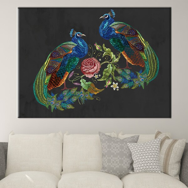 Peacock Wall Art Abstract - Etsy