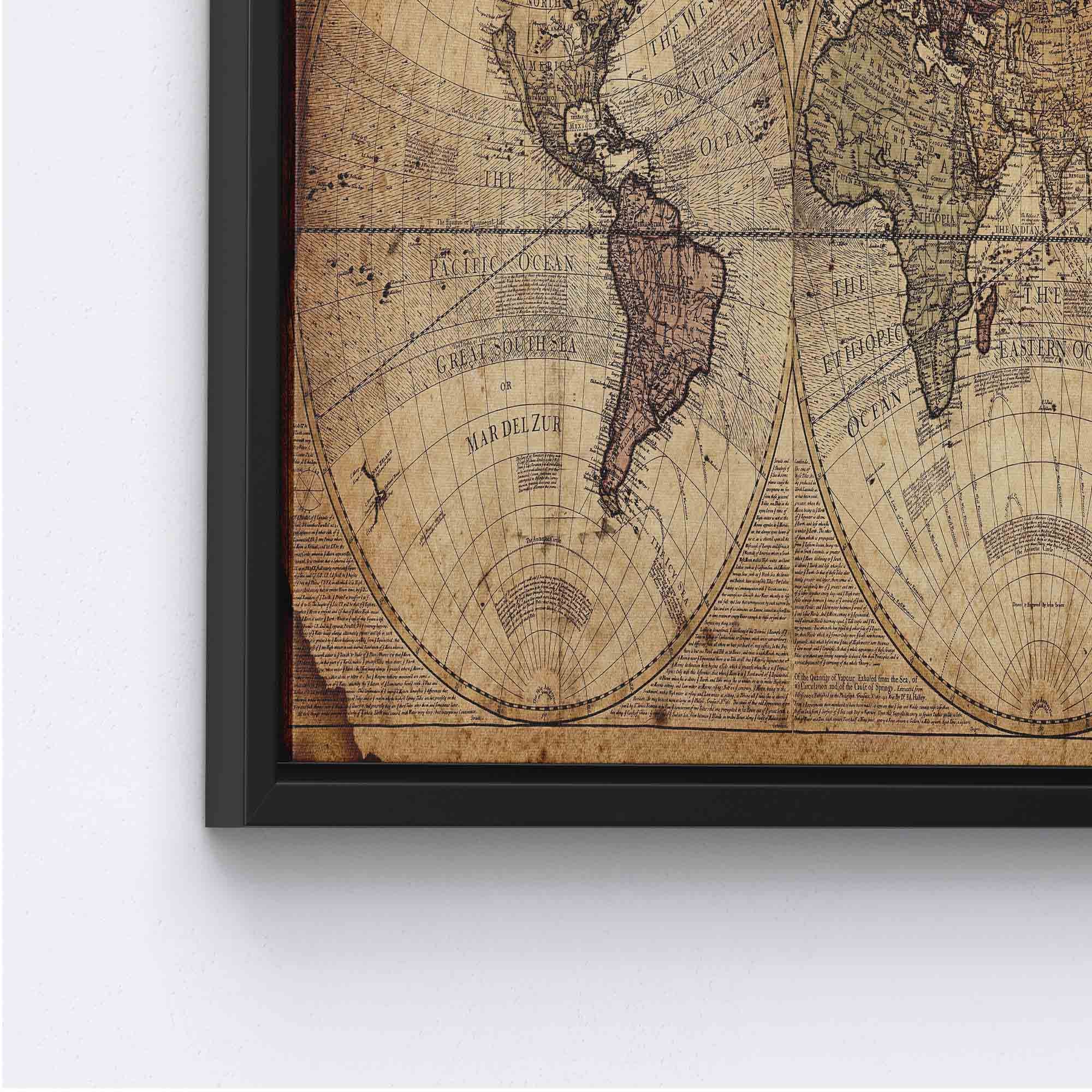 Old World Map Vintage World Map Canvas Art Old World Map Art - Etsy