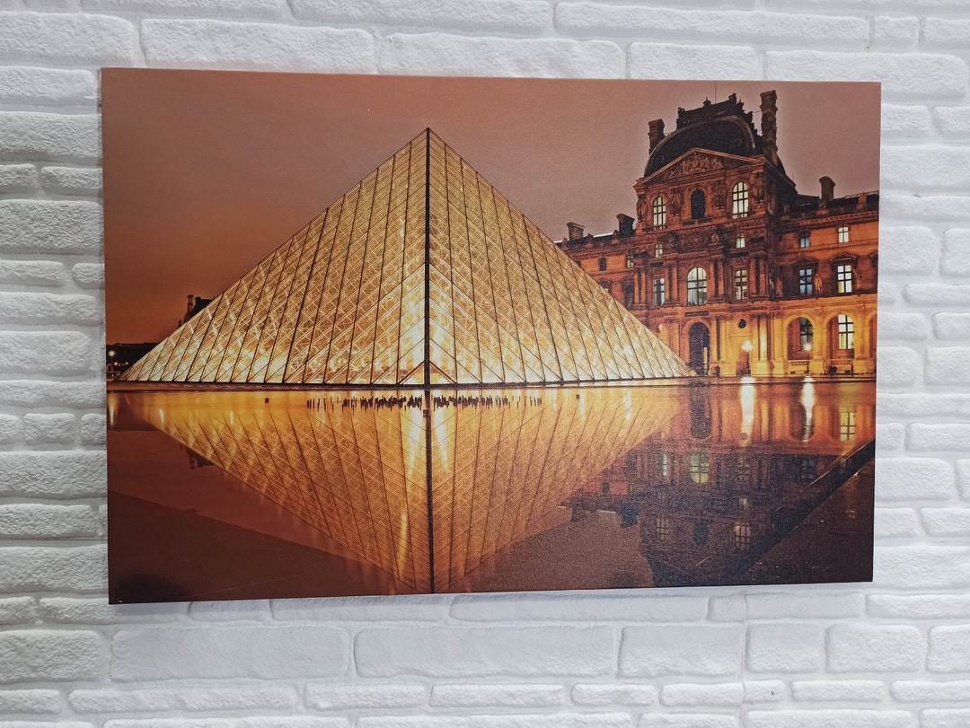 Louvre Museum, Paris Landmark Canvas Art, Paris Wall Decor, Landscape ...