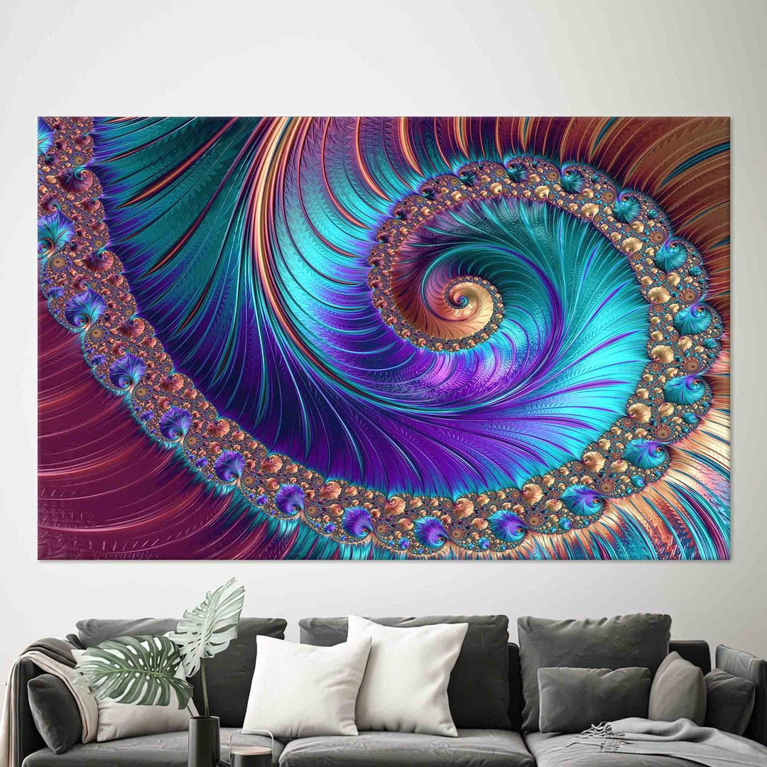 Abstract Fractal Patterns and Shapes, Fractal Patterns Artwork, Canvas ...