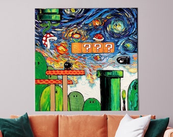 Super Mario Van Gogh - Etsy