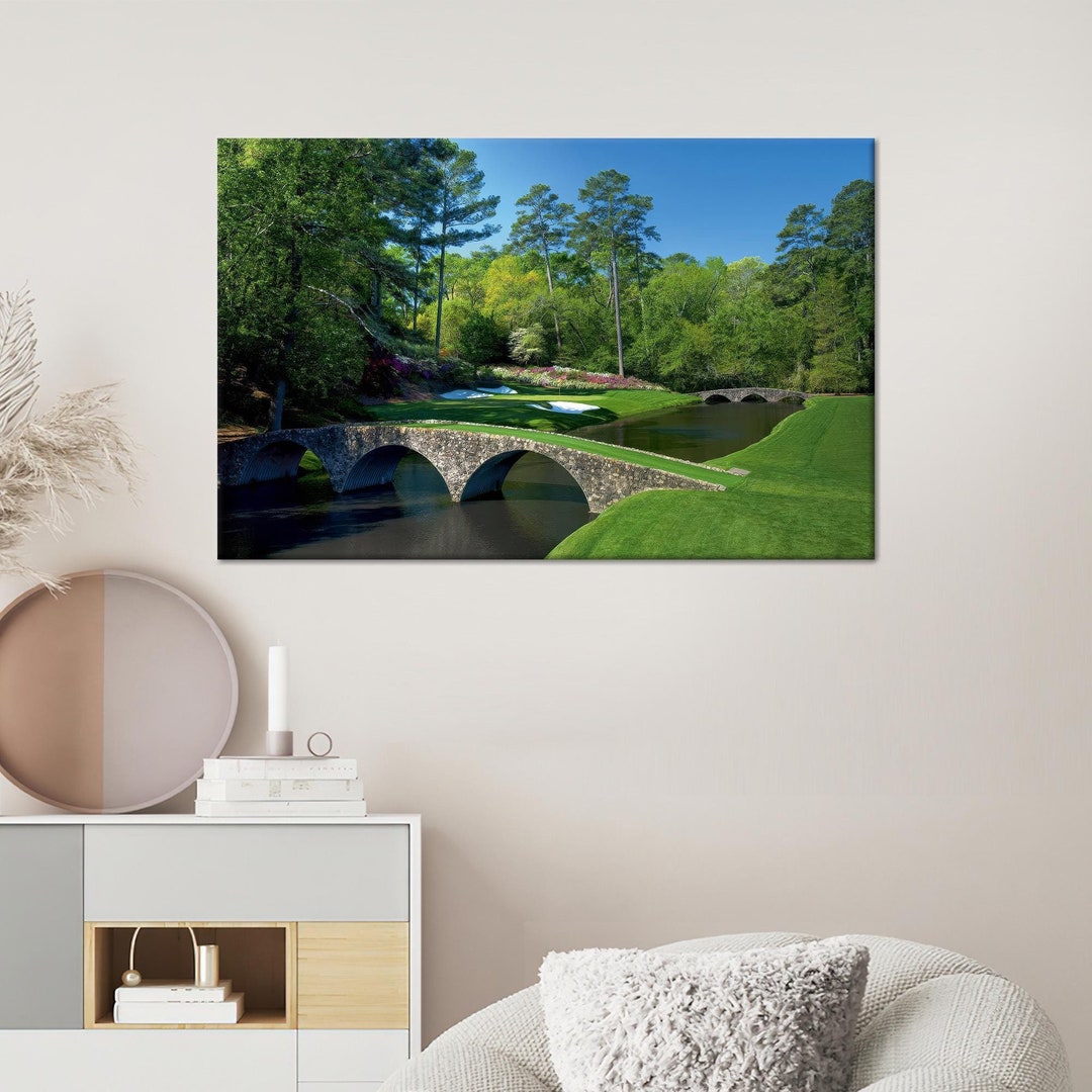 Golf Club Landscape Canvas Gift, Augusta National Golf Course Canvas ...