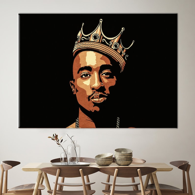 Tupac Shakur Hip Hop Poster Tupac Printed 2pac Art Canvas - Etsy