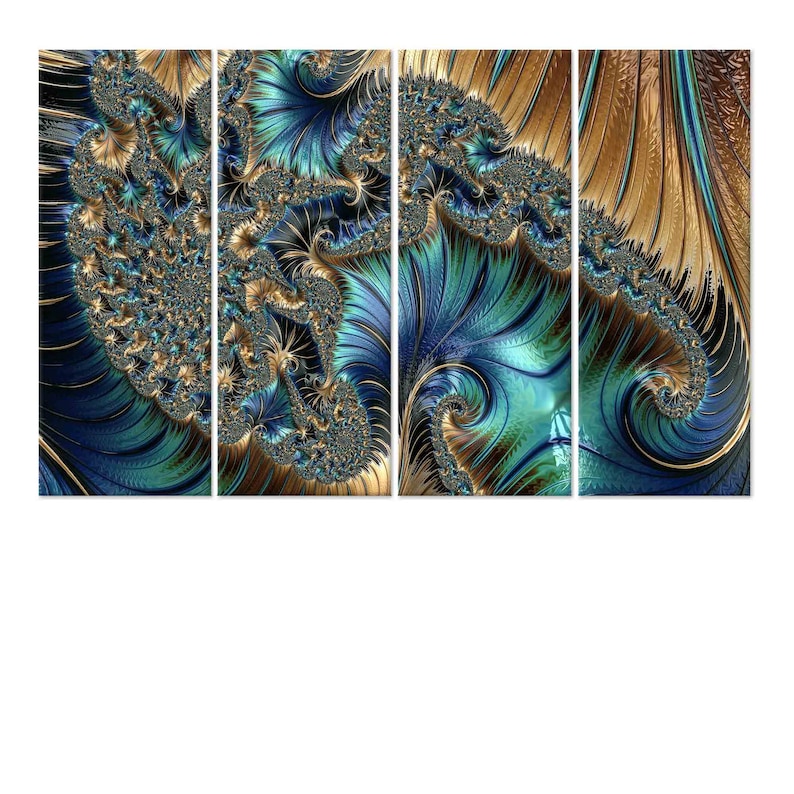 Abstract Fractal Canvas Art: Modern Wall Decor - Etsy