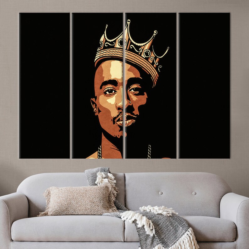 Tupac Shakur Hip Hop Poster Tupac Printed 2pac Art Canvas - Etsy
