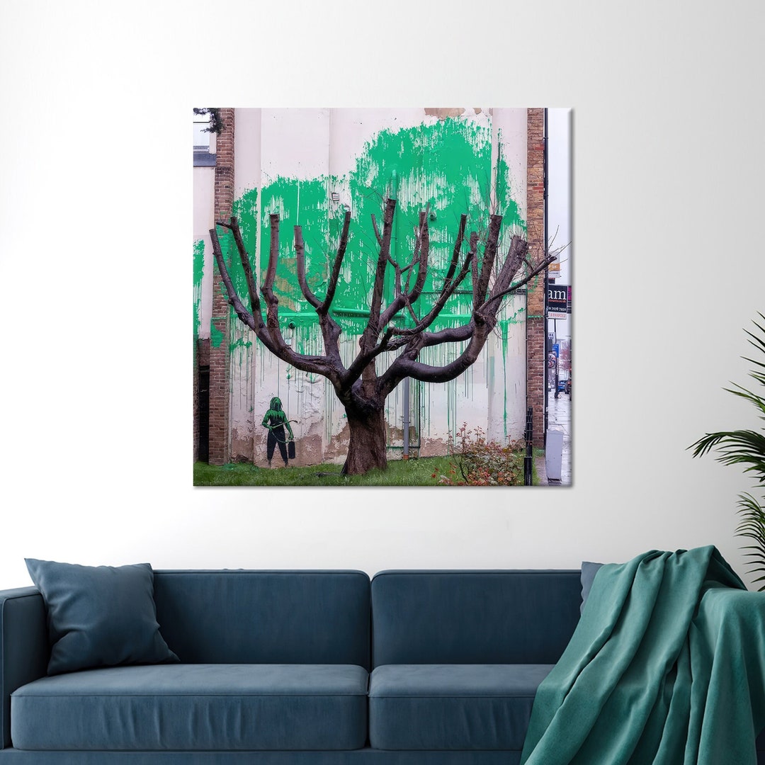 Abstract Canvas Gift, Banksy A Dead Tree Wall Decor, Banksy Tree Canvas ...