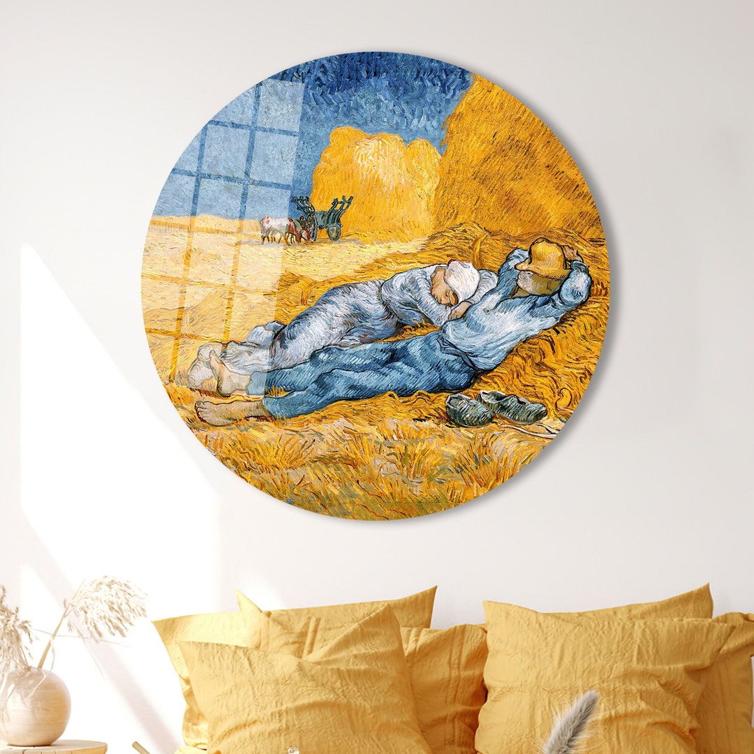 Van Gogh Glass Art: Sleeping Couple After Millet, Famous Wall Decor - Etsy