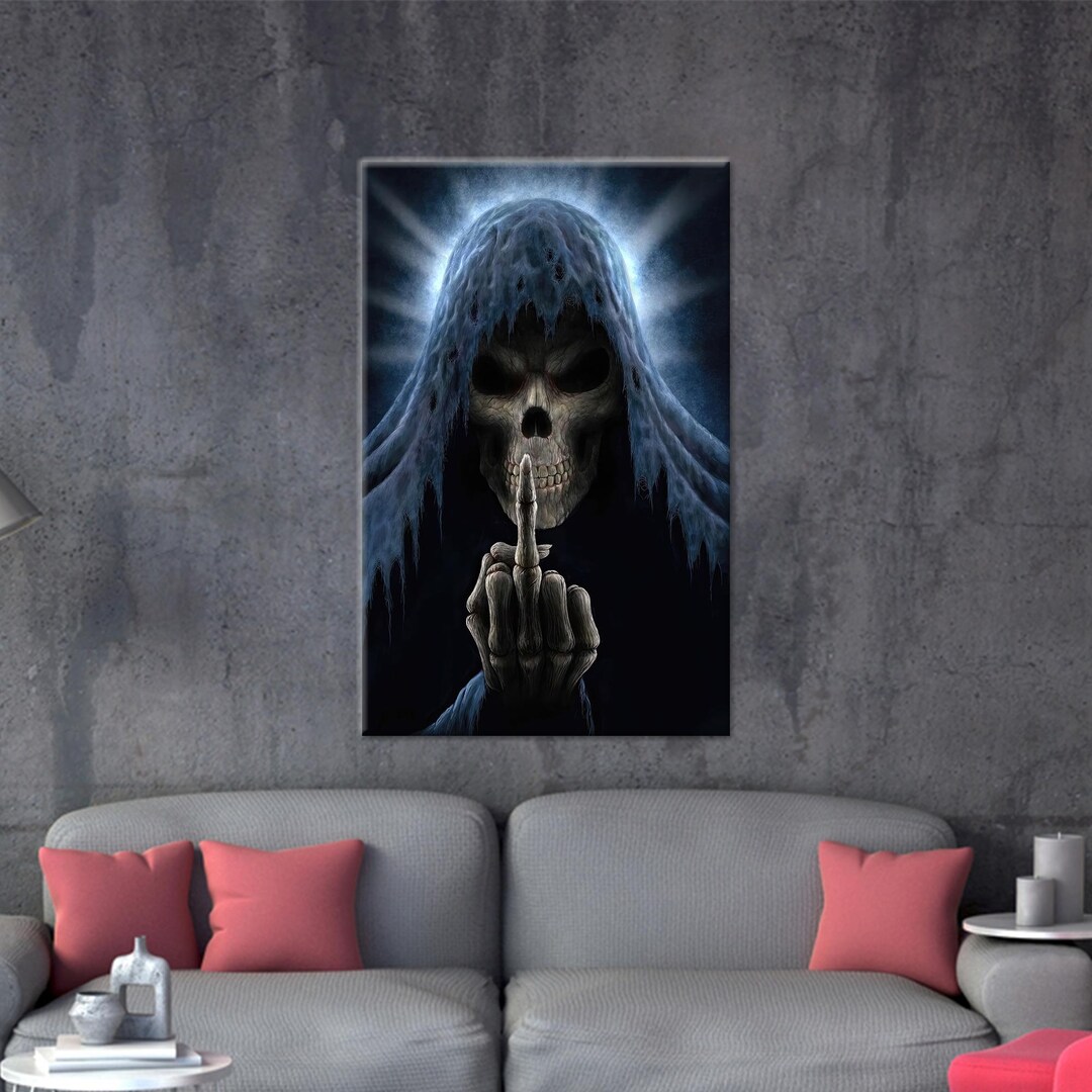 Large Wall Art, Satanic Demon Poster, Gothic Wall Hangings, Middle ...